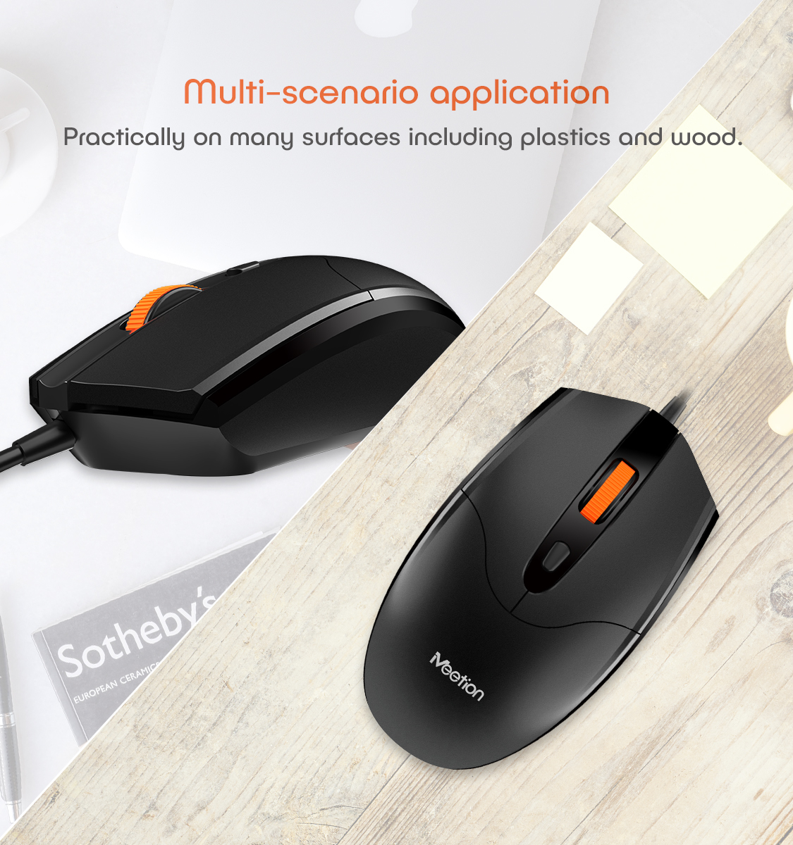 Meetion Usb Computer Optical Wired Mouse 1600 DPI Mouse M362