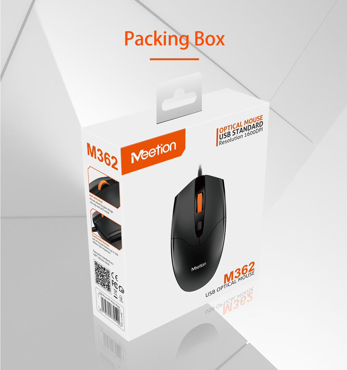 Meetion Usb Computer Optical Wired Mouse 1600 DPI Mouse M362