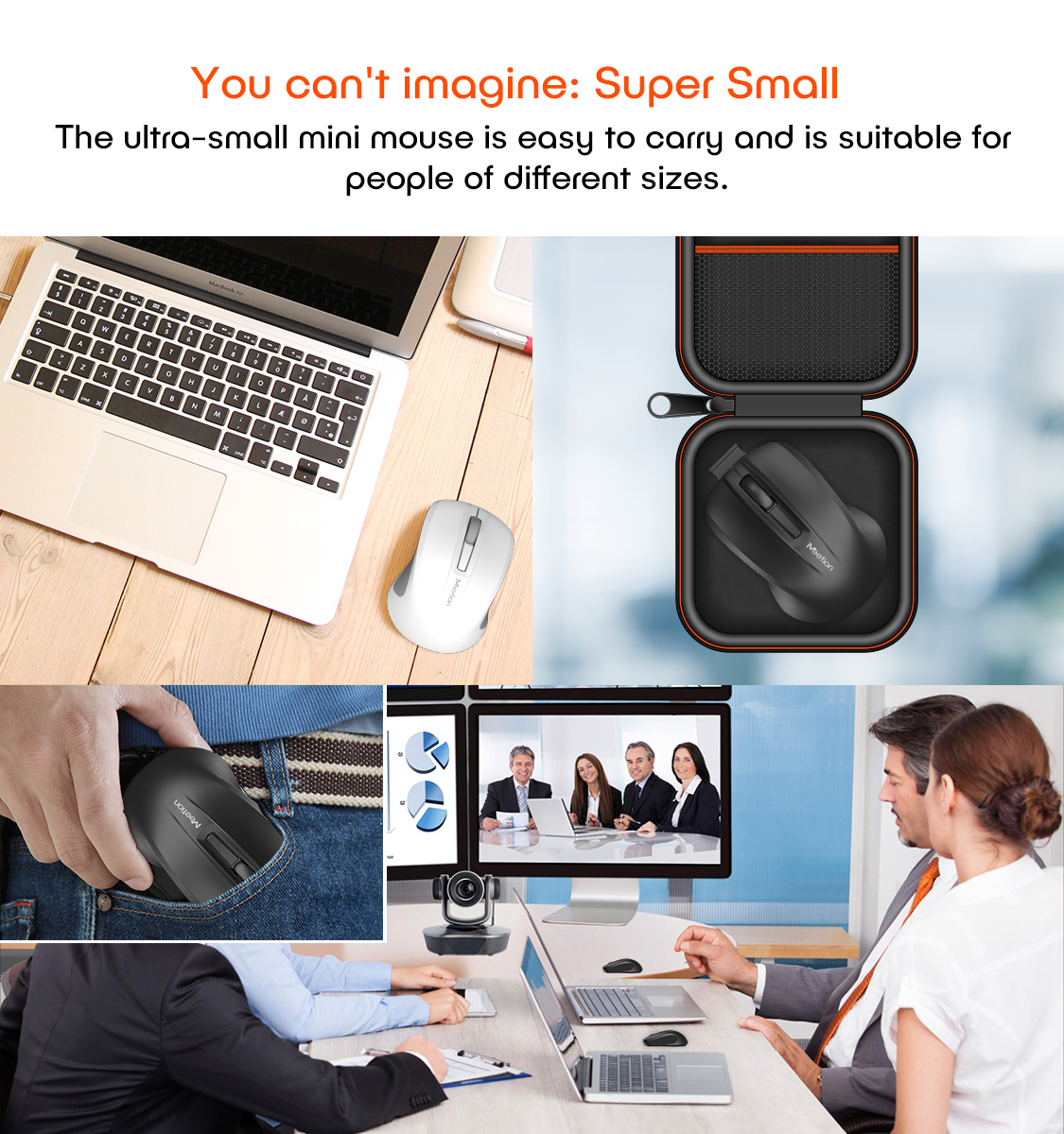 Dual Mode Mini Bluetooth 2.4g Wireless Mouse minigo Bt | Meetion