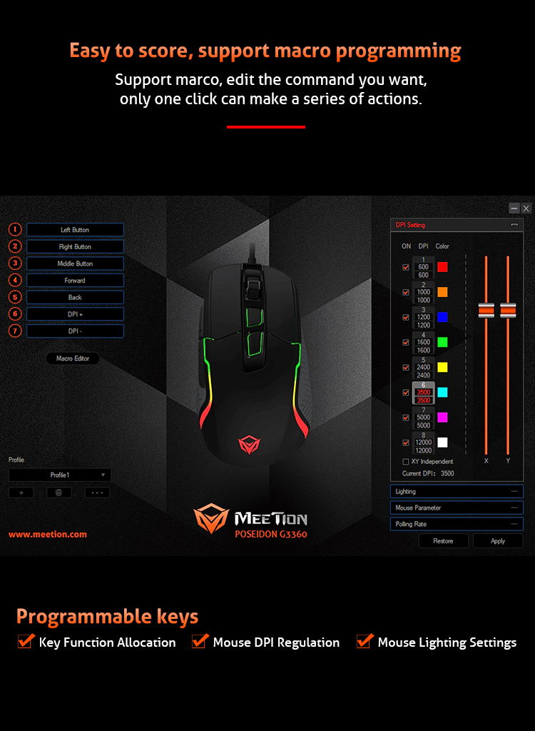 Best Buy Wholesale Macro Gaming Mouse | Meetion